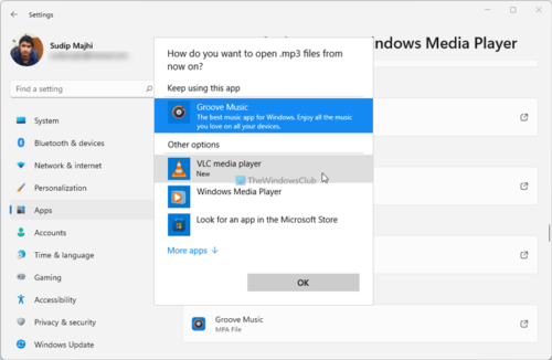 如何在 Windows 11/10 中设置或更改默认媒体播放器 - Tech Club
