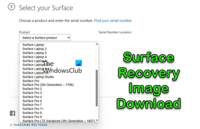 下载适用于 Windows 11/10 设备的 Surface 恢复映像 - Tech Club