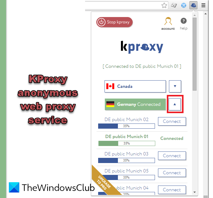 KProxy 是一个免费的匿名网络代理服务 - Tech Club