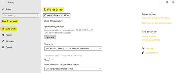 如何更改 Windows 10 中的日期、时间、区域、区域设置、语言设置 - Tech Club