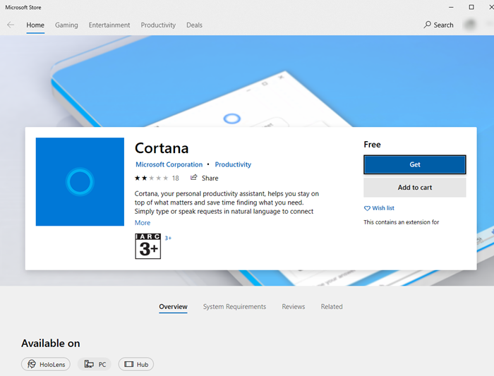 修复：Cortana 在 Windows 10 上不可用 - Tech Club