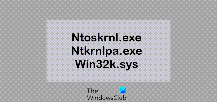 Ntoskrnl.exe、Ntkrnlpa.exe、Win32k.sys 文件解释 - Tech Club