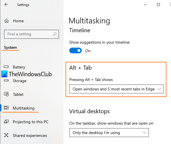 如何在 Windows 11/10 中更改 Alt+Tab 设置 - Tech Club