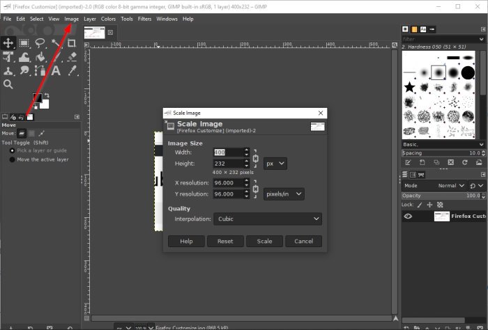 如何在 GIMP 中裁剪、旋转和更改图像大小 - Tech Club