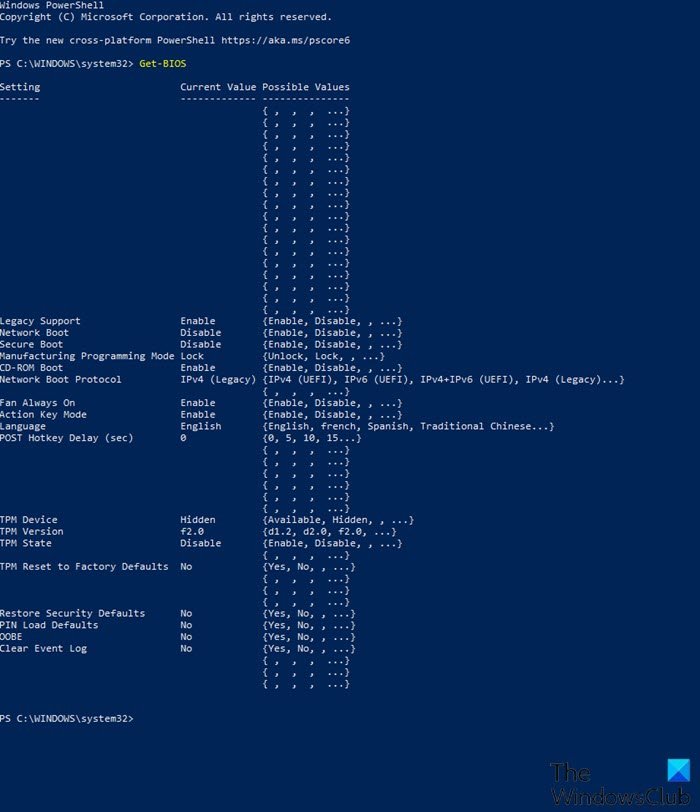 如何使用 GetBIOS PowerShell 模块列出计算机 BIOS 设置 - Tech Club