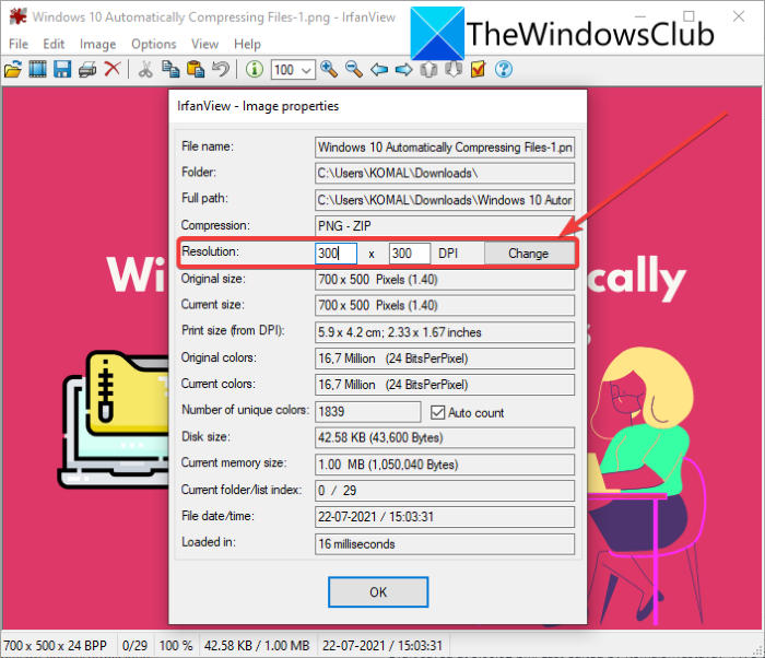 如何在 Windows 11/10 中检查和更改图像 DPI - Tech Club