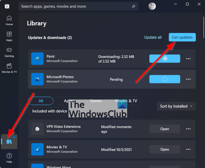如何在 Windows 11/10 中手动更新 Microsoft Store 应用 - Tech Club