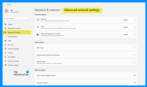 Windows 11 中的网络和 Internet 设置 - Tech Club