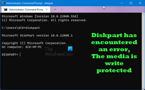 Diskpart 遇到错误，介质被写保护 - Tech Club
