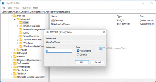 如何在 Microsoft Edge 中启用或禁用冲浪游戏 - Tech Club