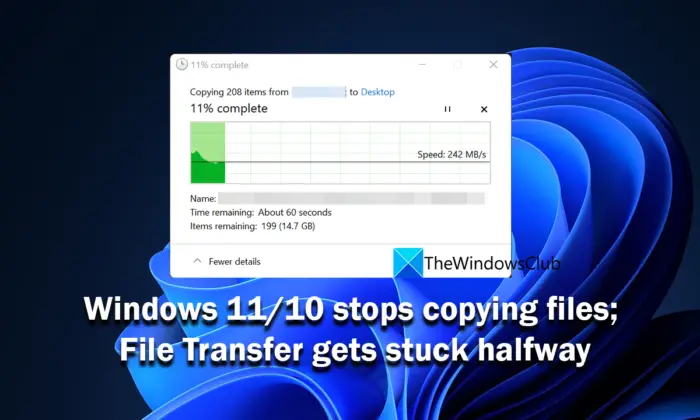 Windows 停止复制文件； 文件传输半途卡住 - Tech Club