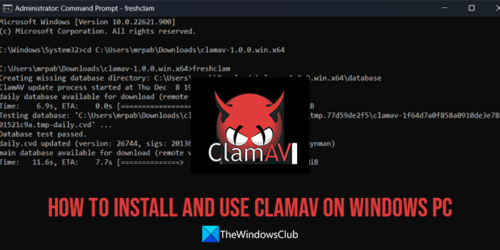 如何在 Windows PC 上安装和使用 ClamAV - Tech Club