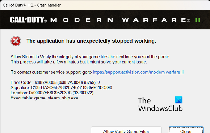 修复使命召唤战区 2 和 MW2 中的错误代码 0x887A0005 - Tech Club