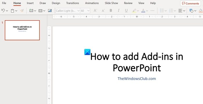 如何在 PowerPoint 中添加加载项 - Tech Club