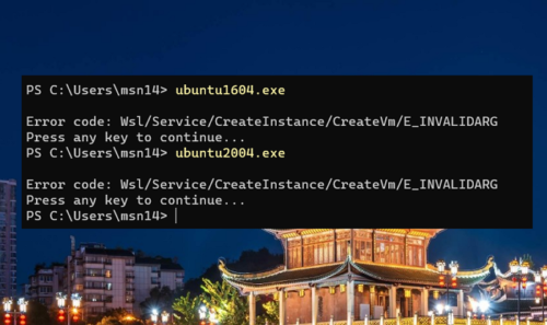 WSl 错误代码：Wsl/Service/CreateInstance/CreateVm/E_INVALIDARG - Tech Club