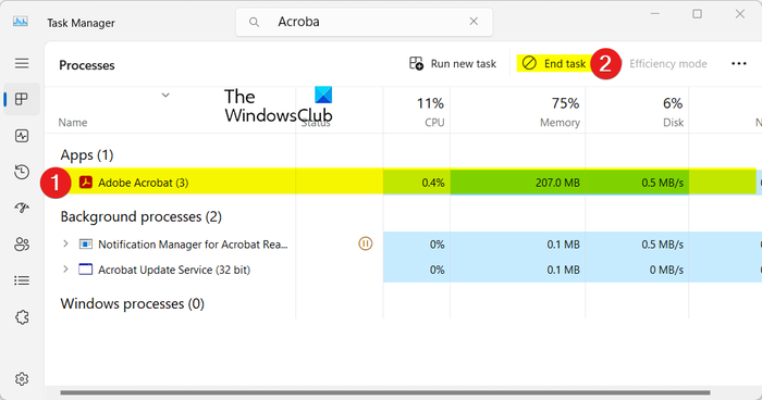 正在运行的 Acrobat 实例导致错误 - Tech Club