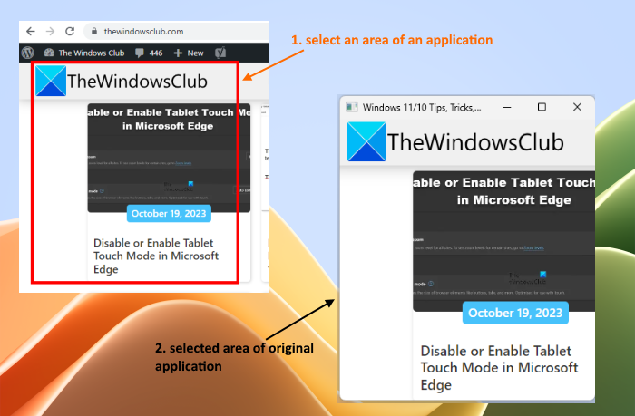 使用 PowerToys 中的 Crop And Lock 将应用程序裁剪为更小的交互窗口 - Tech Club