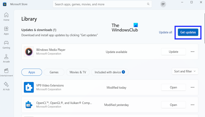 您可能需要在另一个窗口 Microsoft Store 中执行操作 - Tech Club