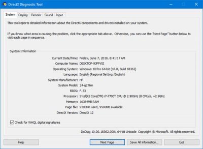 如何在 Windows 中使用 DirectX 診斷工具 (DxDiag) 進行故障排除 - Tech Club