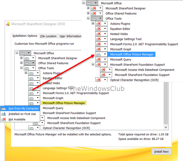 如何在 Windows 11/10 中安裝 Microsoft Office 圖片管理器 - Tech Club