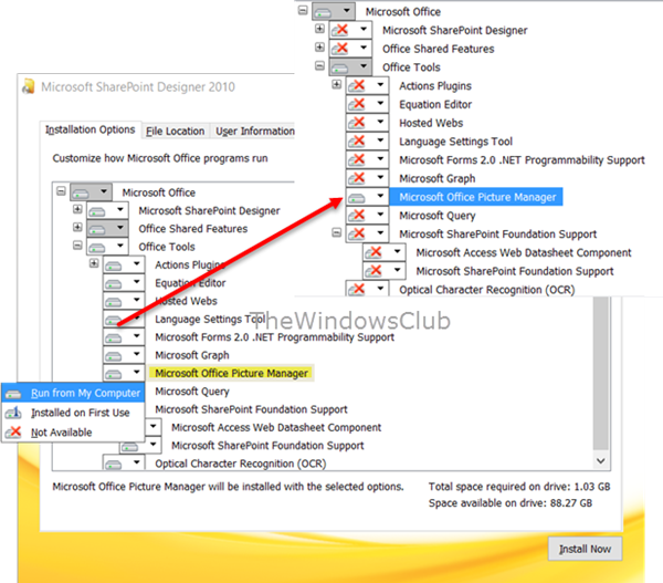 如何在 Windows 11/10 中安裝 Microsoft Office 圖片管理器 - Tech Club