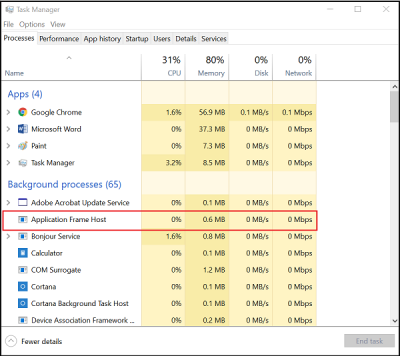 Windows PC上的Application Frame Host進程是什麼 - Tech Club