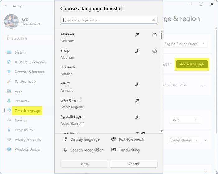 如何在 Windows 11/10 中安裝和卸載語言 - Tech Club