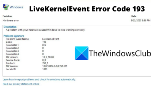 修復 Windows 電腦上的 LiveKernelEvent 錯誤代碼 193 - Tech Club