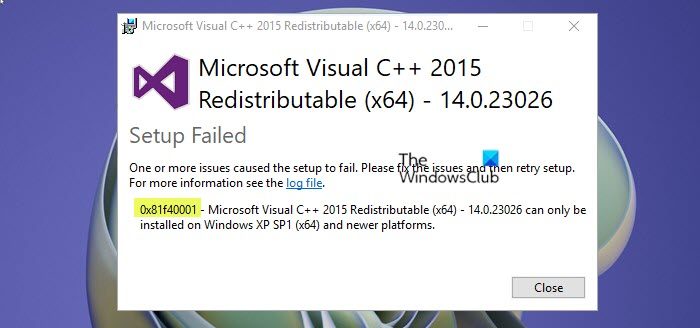 修復 Windows 11 上的 0x81f40001 Microsoft Visual C++ 錯誤 - Tech Club