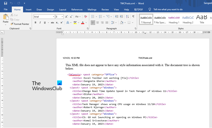 如何在 Excel、Word、Chrome、Edge 中打開 XML 文件 - Tech Club
