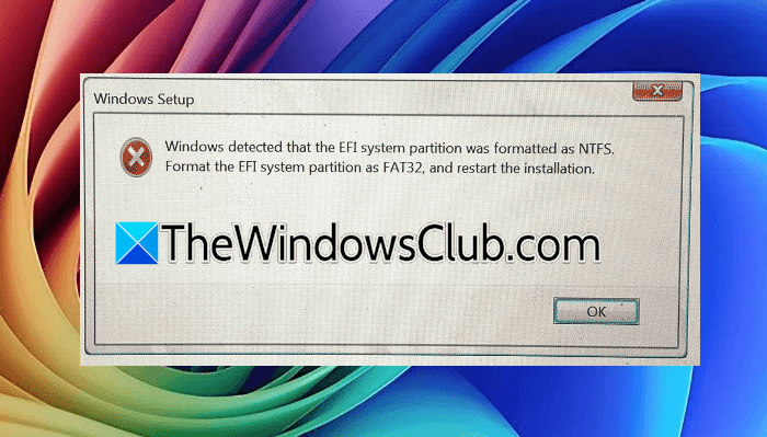 Windows 偵測到 EFI 系統分割區格式為 NTFS - Tech Club